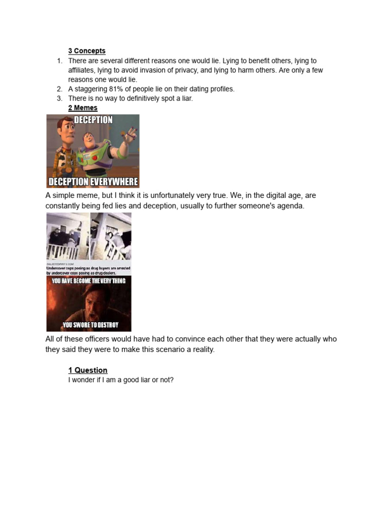 The Nature and Impact of Lying | PDF