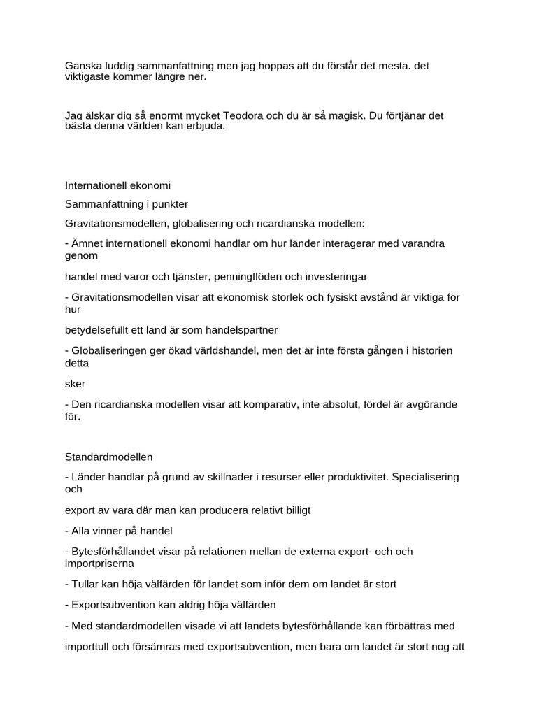 Internationell Ekonomi Terms | PDF