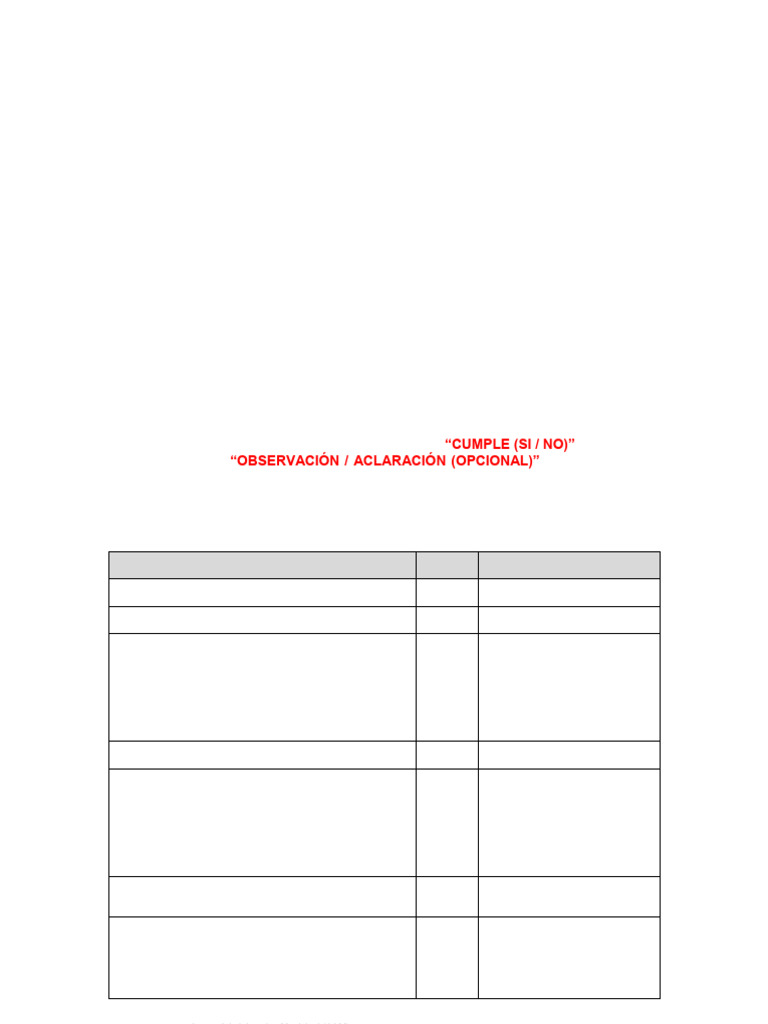 Formato 7 Cumplimiento de Especificaciones Tecnicas | PDF | Contabilidad | Presupuesto
