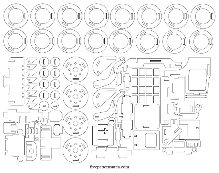 Project Files Laser Cut 3d Wooden Model Dozer | PDF