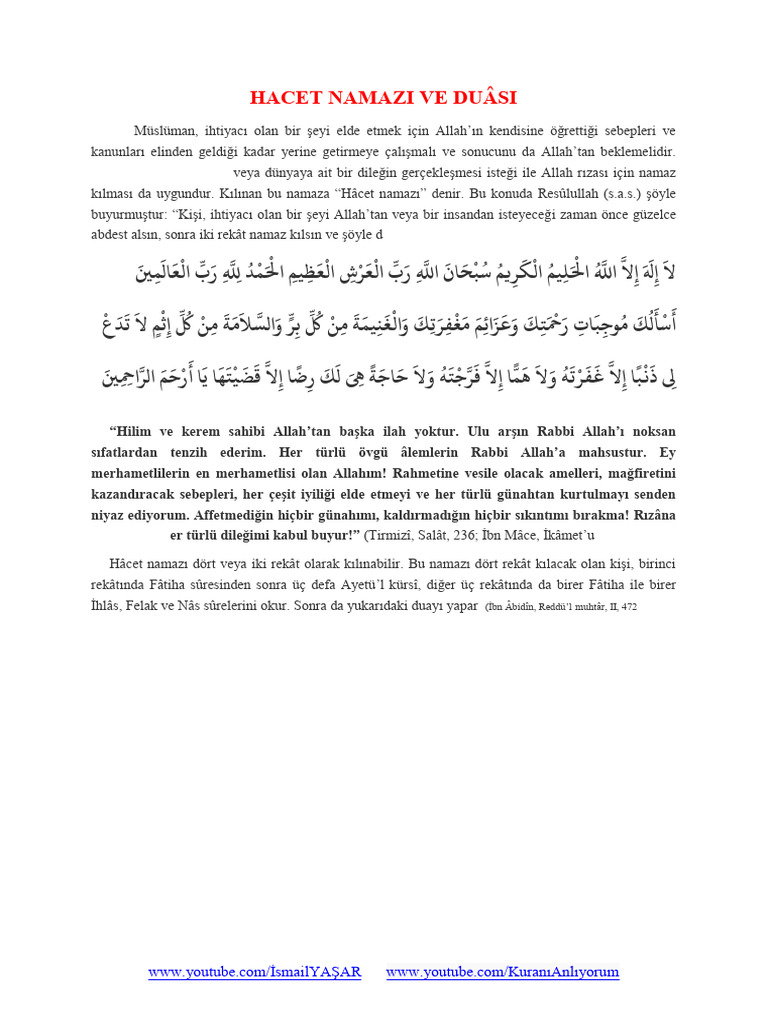 Hacet Namazi | PDF