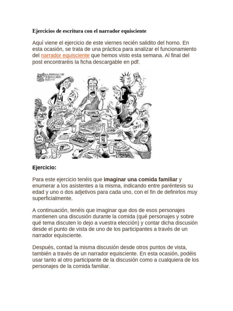 Ejercicios con Narrador Equisciente | PDF