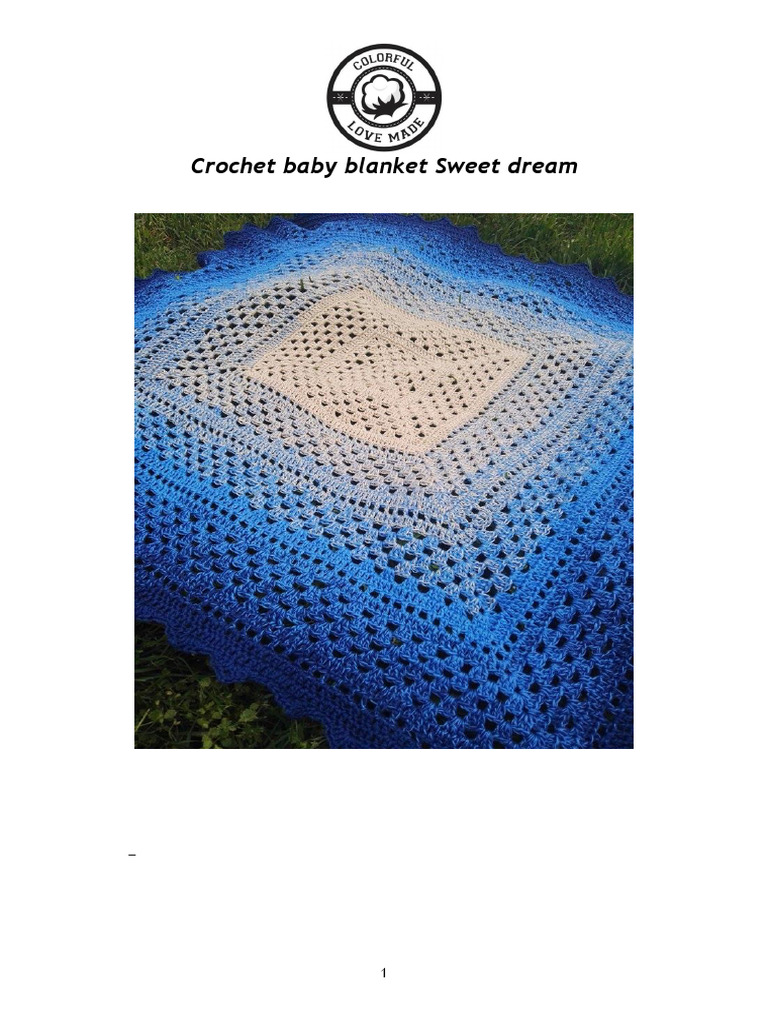 Sweet Dream Baby Blanket | PDF | Crochet | Textile Arts
