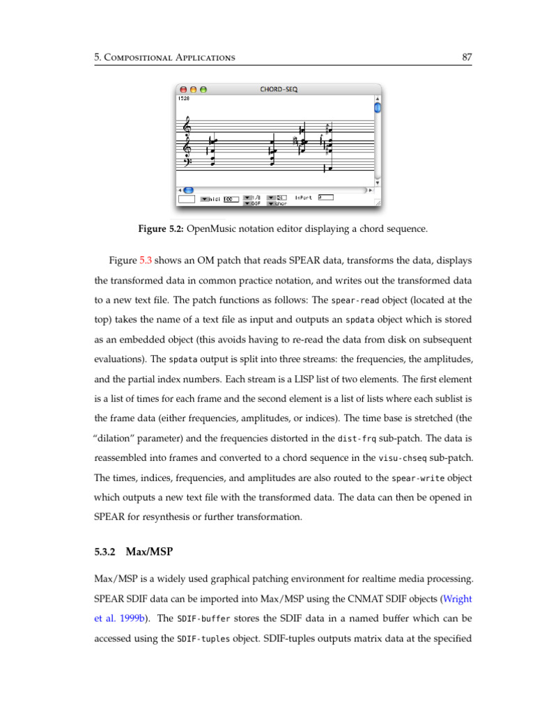 SPEAR Data Transformation in OpenMusic | PDF | Computers