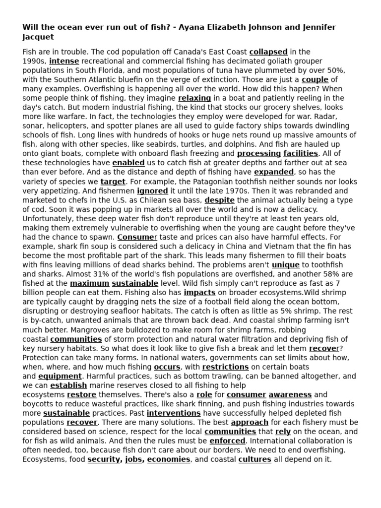 Overfishing Crisis and Solutions | PDF | Overfishing | Shrimp