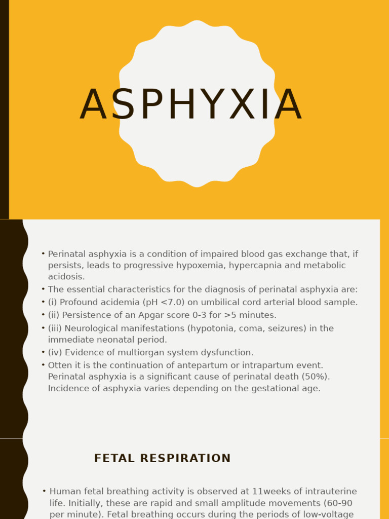 Asphyxia | PDF | Lung | Childbirth