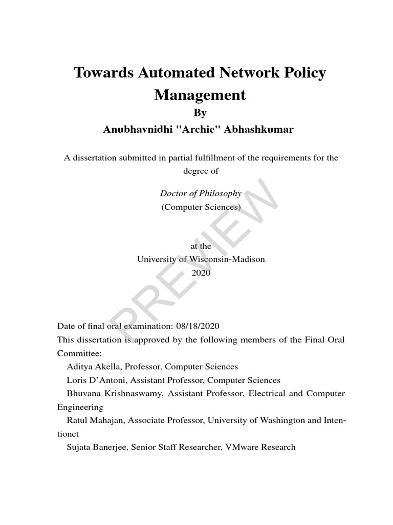 Towards Automated Network Policy Management | PDF | Computer Network ...