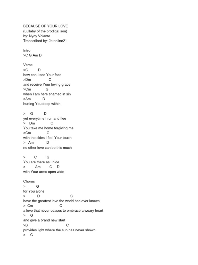 Because of Your Love | PDF