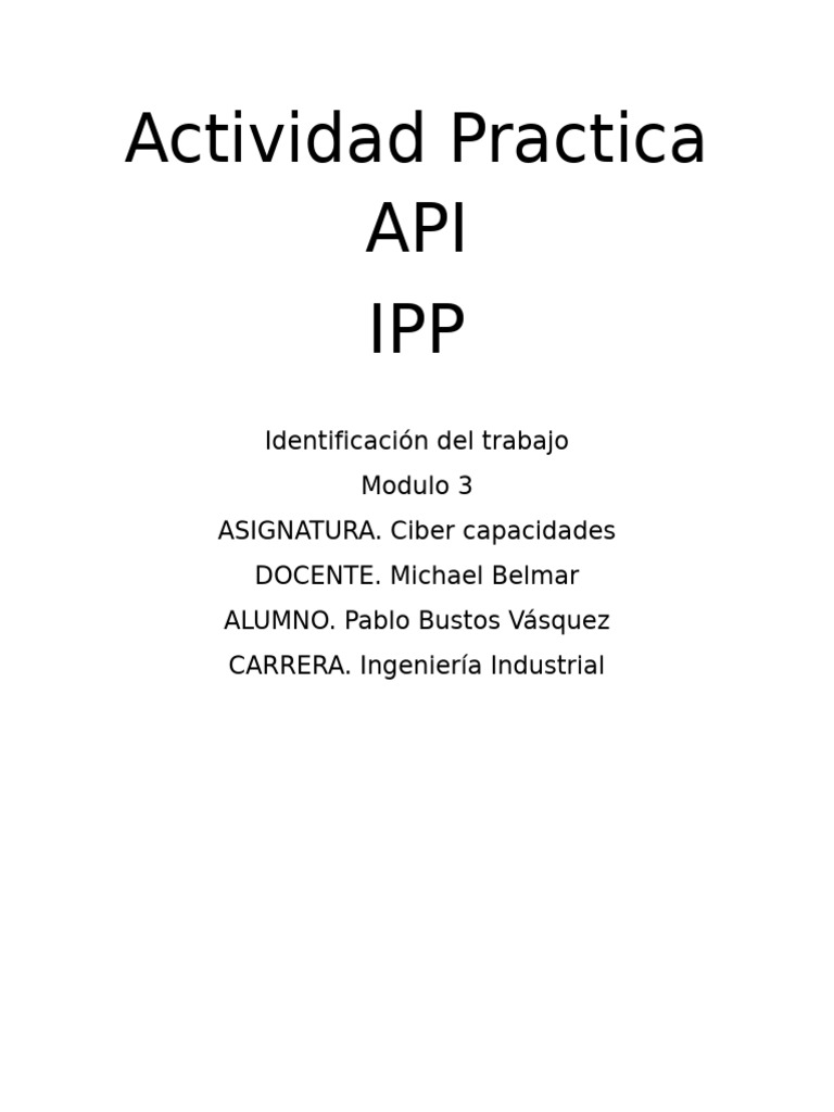 Actividad Practica API3 | PDF
