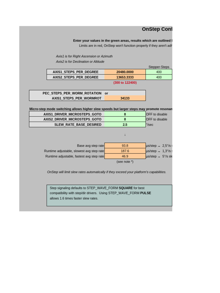 OnStep Calculations 134 | PDF | Manufactured Goods