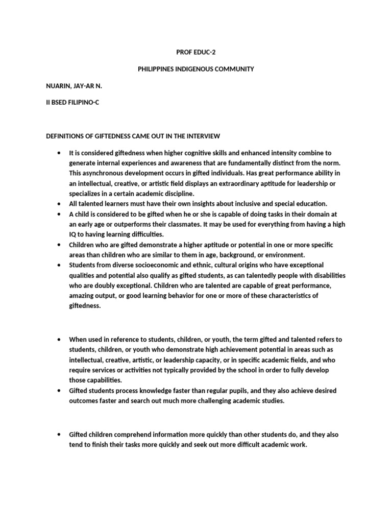 PROF EDUC-2 CHAPTER 3 - WPS Office | PDF | Intellectual Giftedness ...