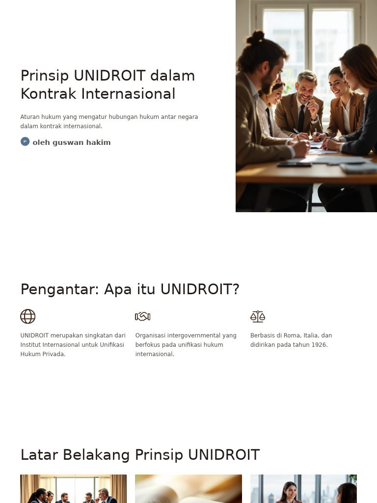 Prinsip UNIDROIT dalam Kontrak Internasional | PDF | Hukum