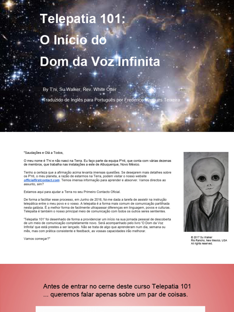 Telepathy. The Gift If Infinite Voice. Telepatia 101 - O Início Do 101 ...