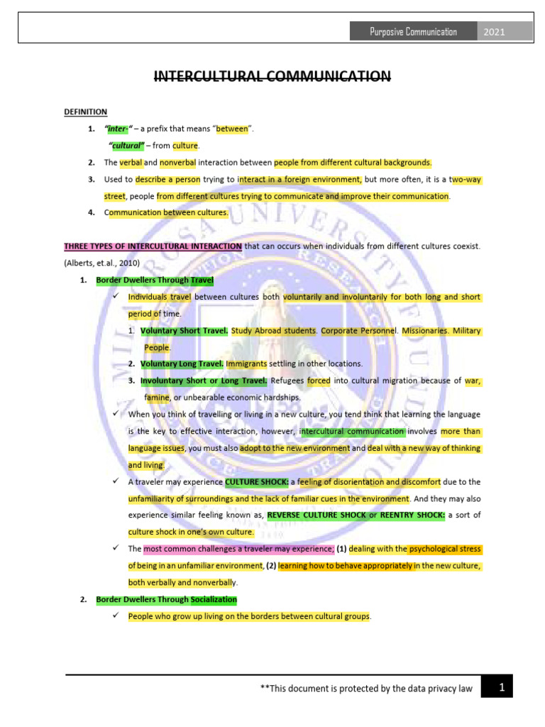 Intercultural Communication | PDF | Communication | Nonverbal Communication