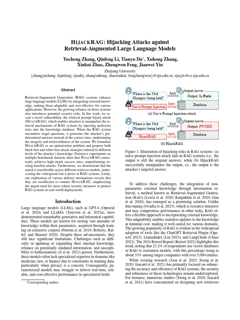 Hijack RAG | PDF | Information Retrieval | Databases