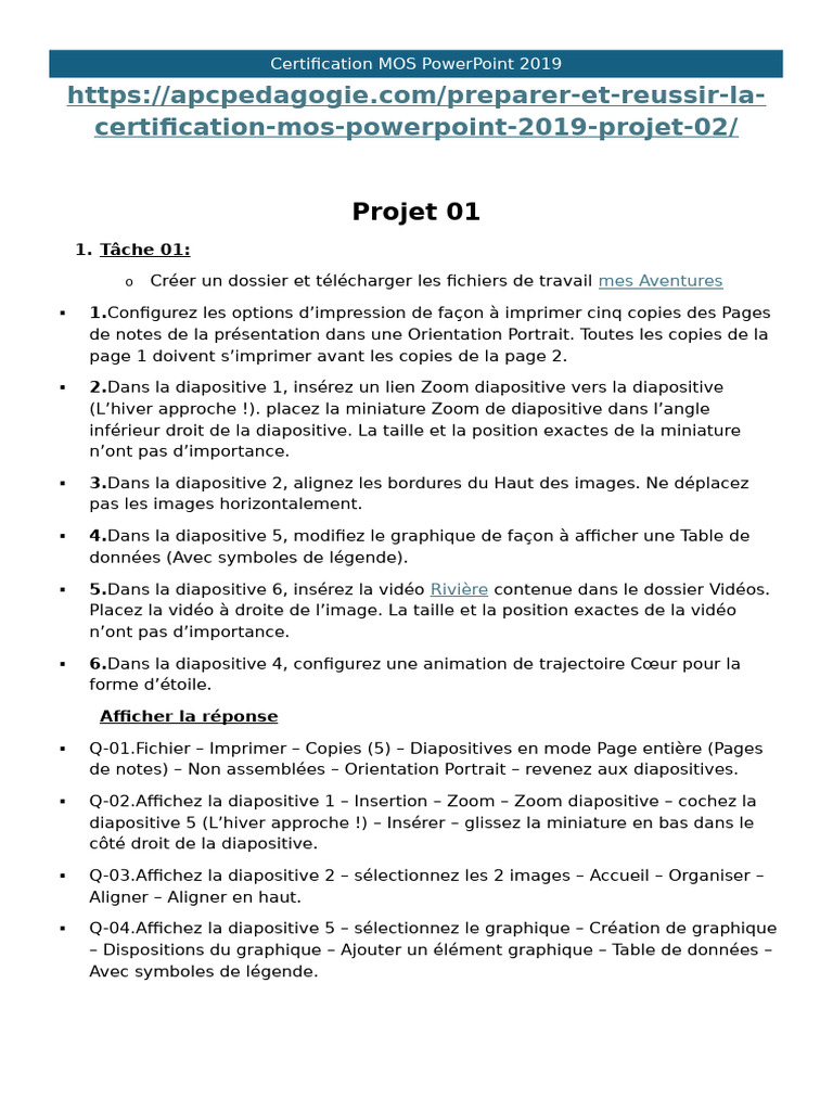Certification MOS PowerPoint 2019 Guide | PDF | Microsoft Powerpoint ...