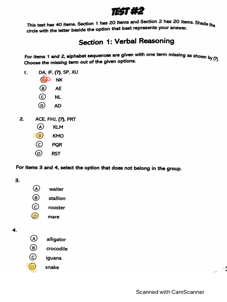 Medix Ability Test 2 | PDF