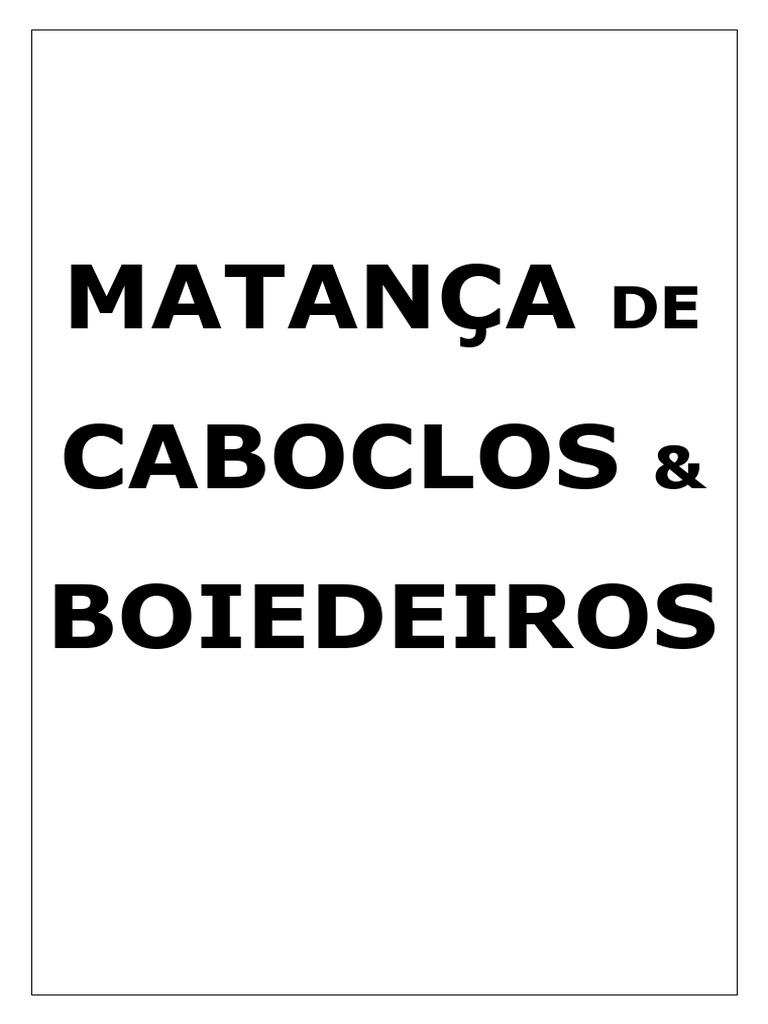 Matança de Caboclos e Boiadeiros | PDF | Sacrifício