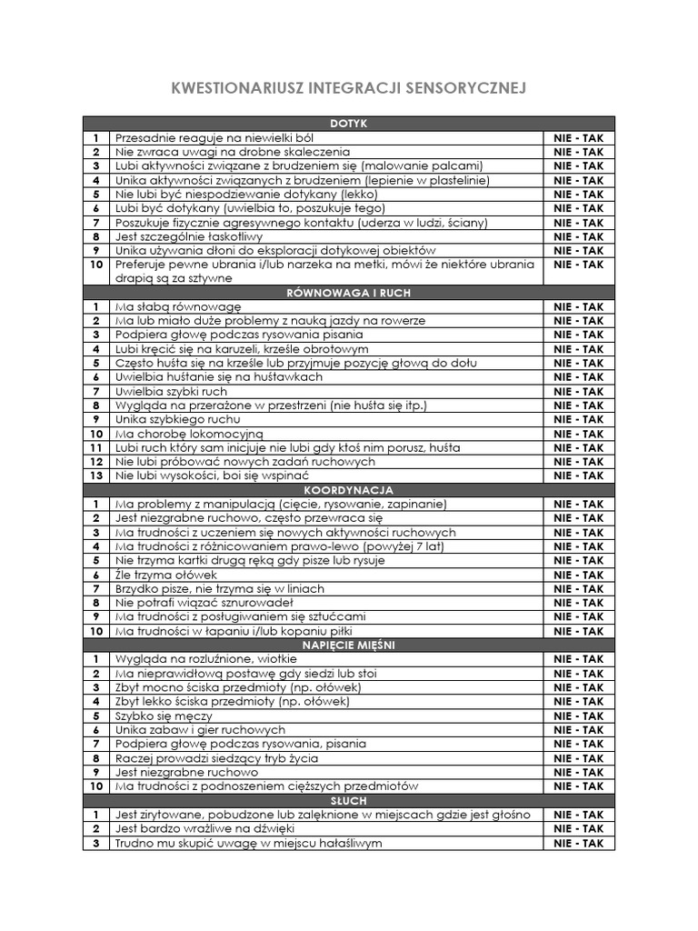 Si Kwestionariusz | PDF