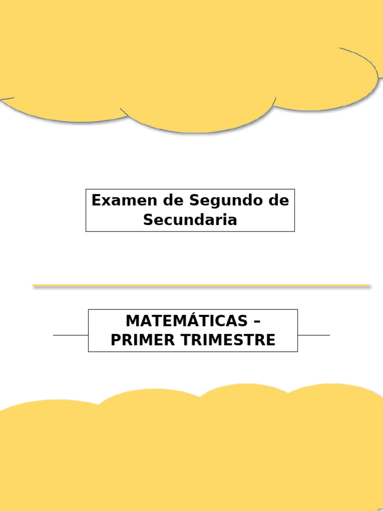 Exam Segundo Matematicas | PDF | Exponenciación | Triángulo