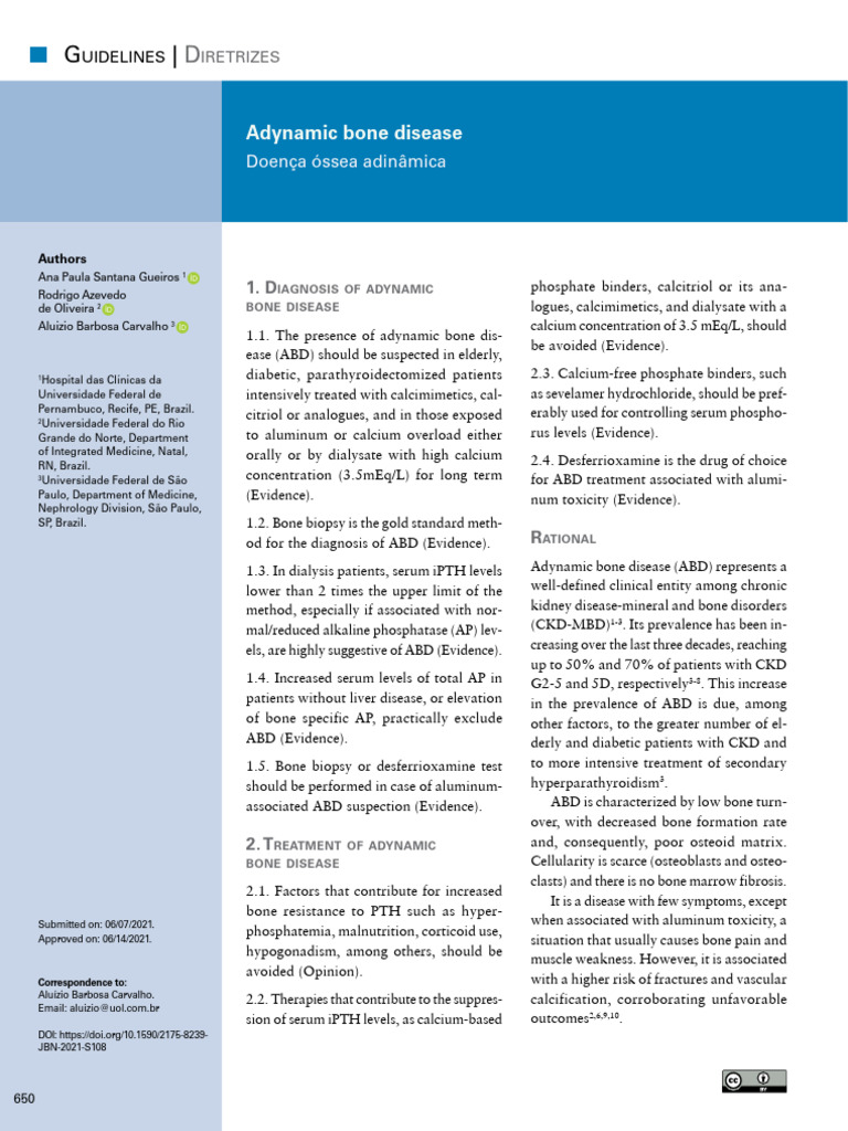 Adynamic Bone Disease | PDF | Clinical Medicine | Medical Specialties
