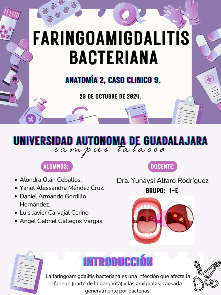 Faringoamigdalitis Bacteriana: Caso Clínico | PDF | Ciencias de la ...