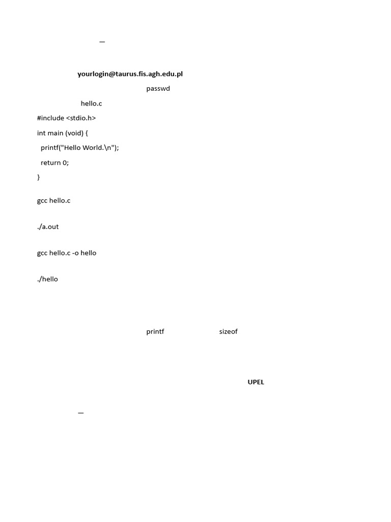 Agh Computer Science C Programming Laboratory 1 Pdf 4061