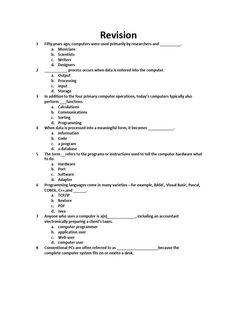 Rev, Mid Term | PDF | Personal Computers | Computer Data Storage