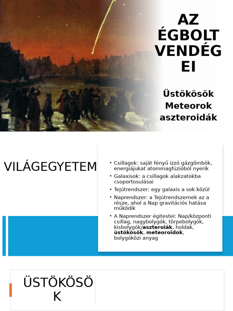 Üstökösök, Aszteroidák, Meteorok - Földrajz | PDF