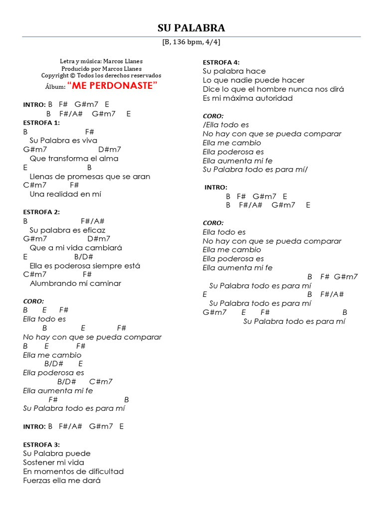 Su Palabra | PDF | Música grabada | Grabación de sonido