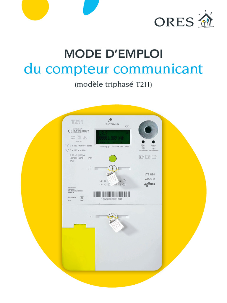 Mode d'emploi compteur T211 | PDF | Puissance (physique) | Réseau ...