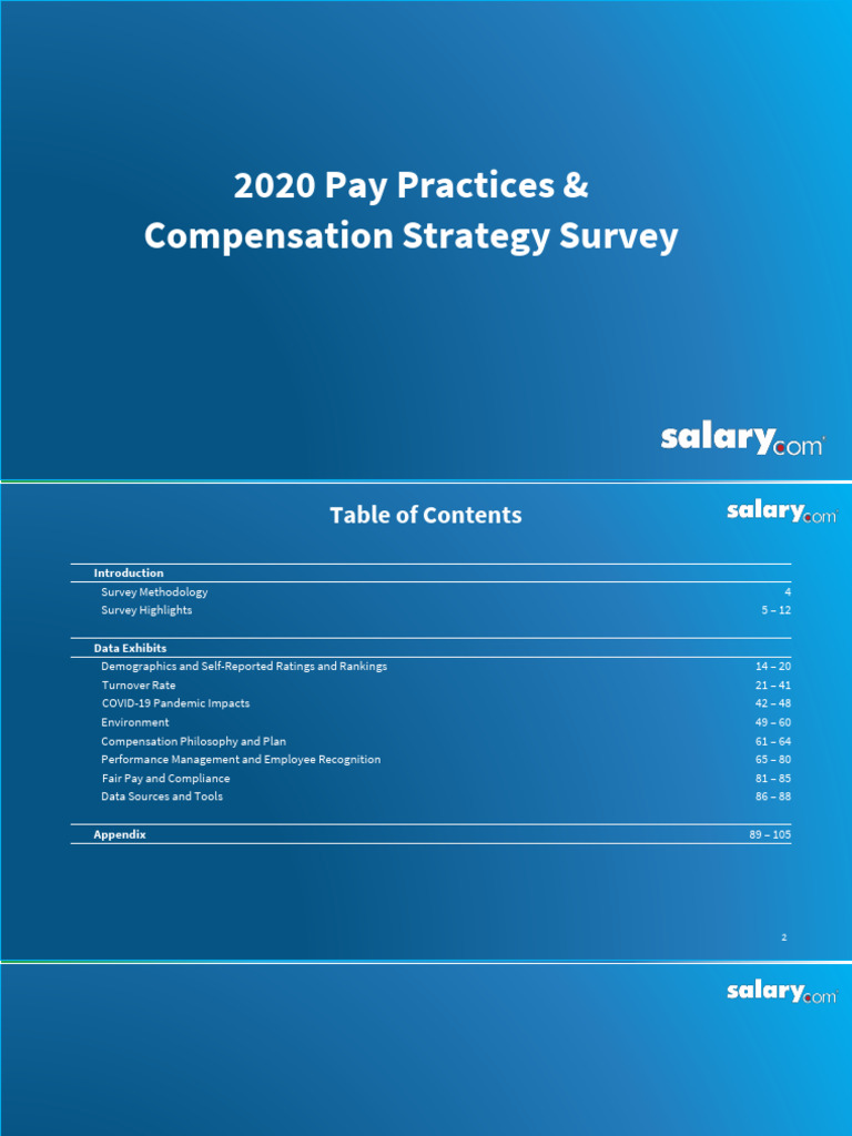 2020 Pay Practices & Compensation Survey | PDF | Employment | Salary