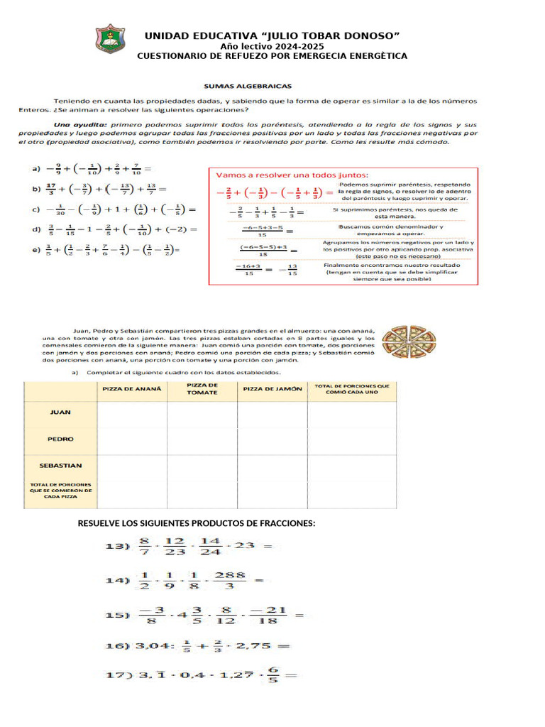 Cuestionario de Refuezo | PDF