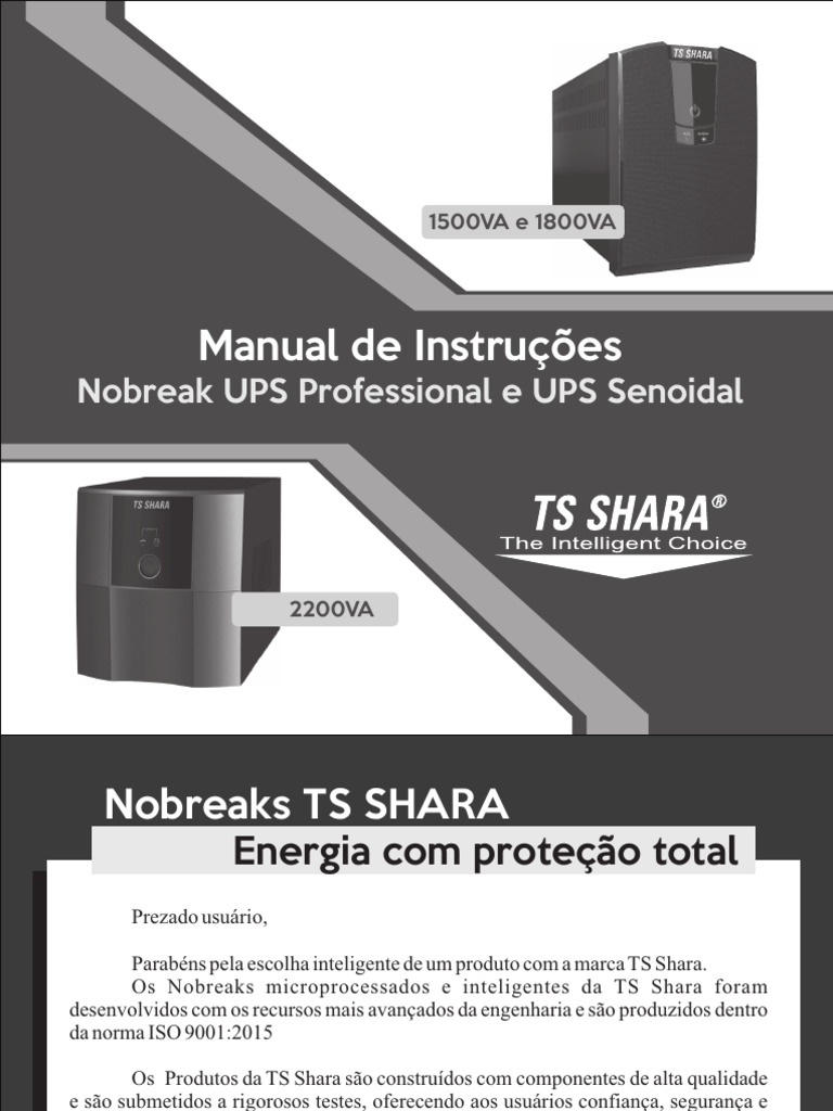 Manual de Instrucoes UPS Professional e Senoidal 2020 | PDF | Fonte de ...