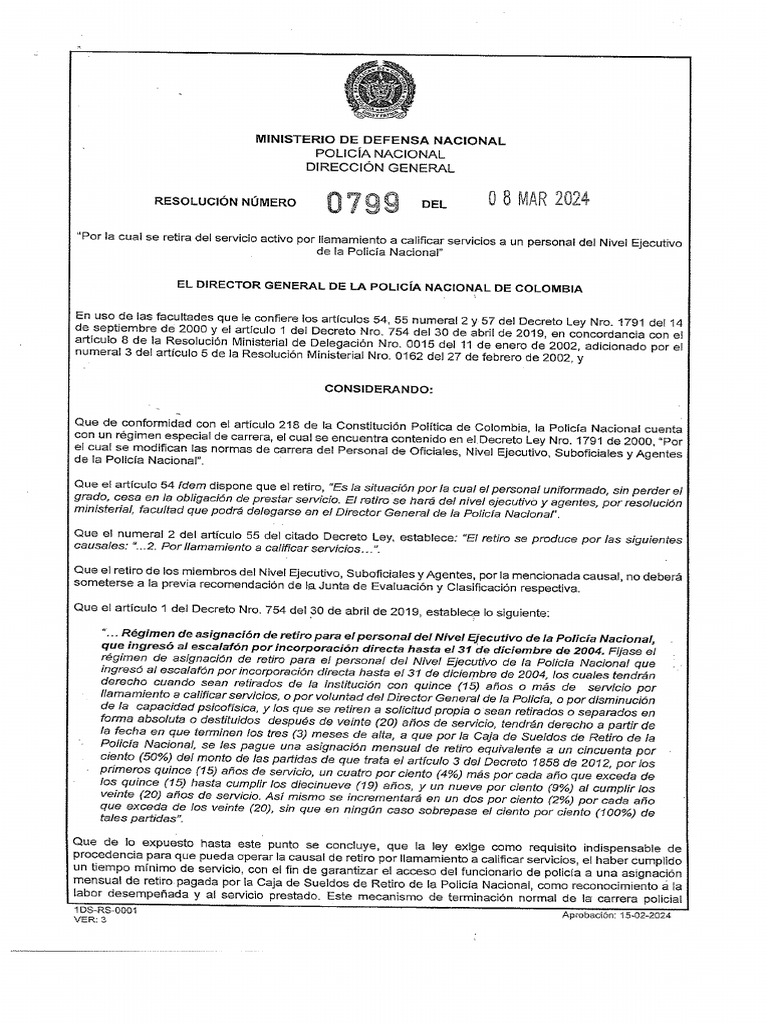 Res 0799 Del 08-03-2024 | PDF
