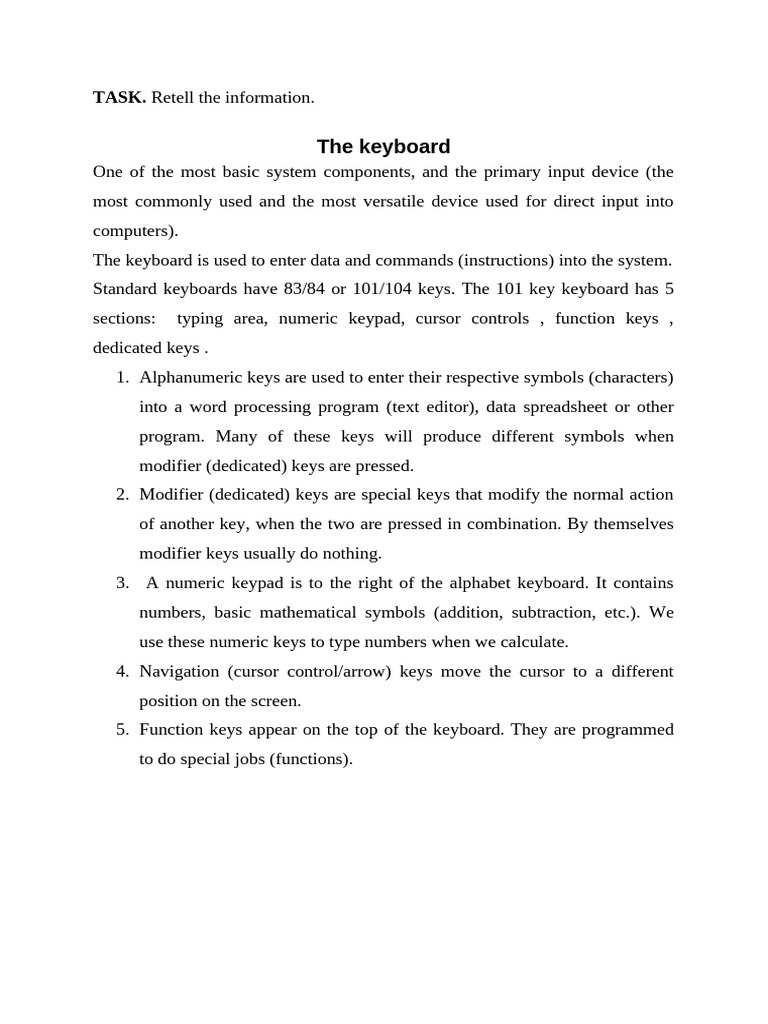 Keyboard | PDF | Computers