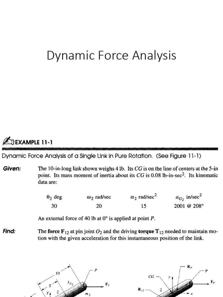 Dynamic Force Analysis CH11 | PDF Dynamic Force Analysis CH11 | PDF