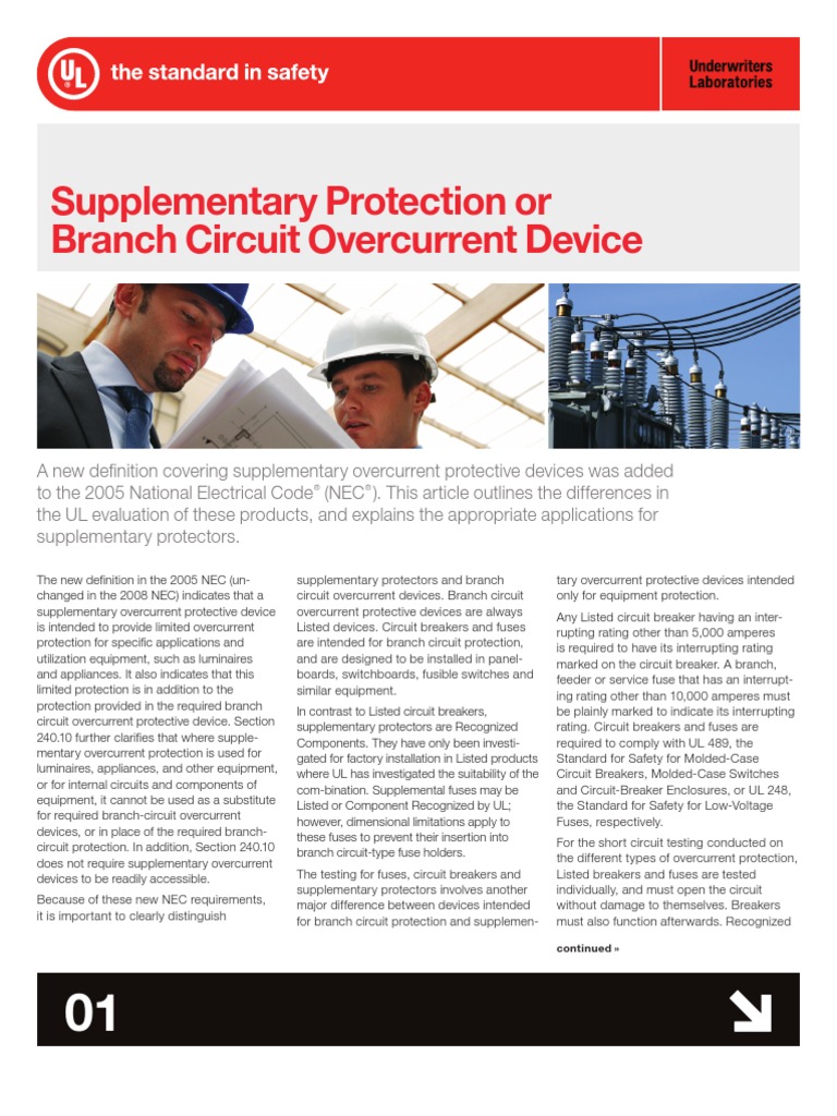 Ul OvercurrentProtectionSupplementary | PDF | Fuse (Electrical ...