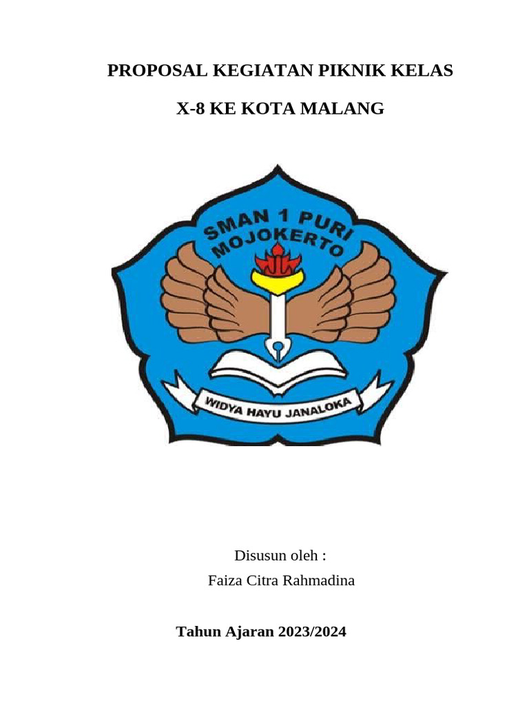 Faiza Citra R X-8 (13) Proposal Kegiatan Piknik X-8 | PDF