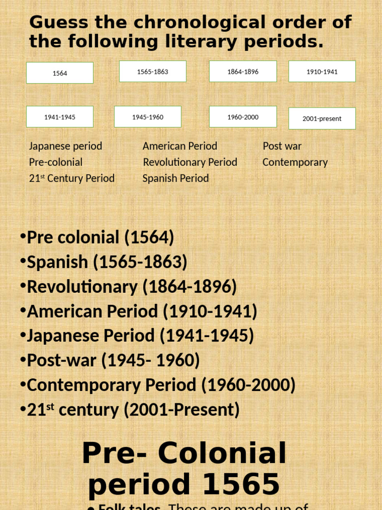 Pre Colonial To Contemporary | PDF | Novels | Comics