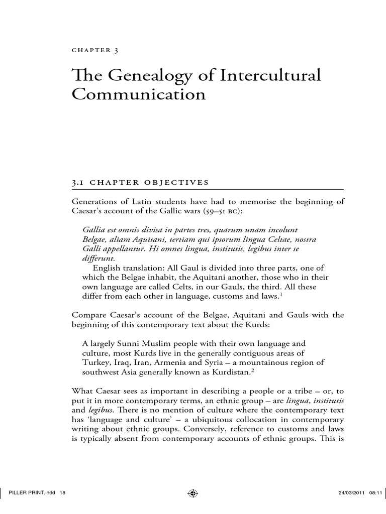 Intercultural Communication A Critical Introductio... - (Chapter 3 The ...