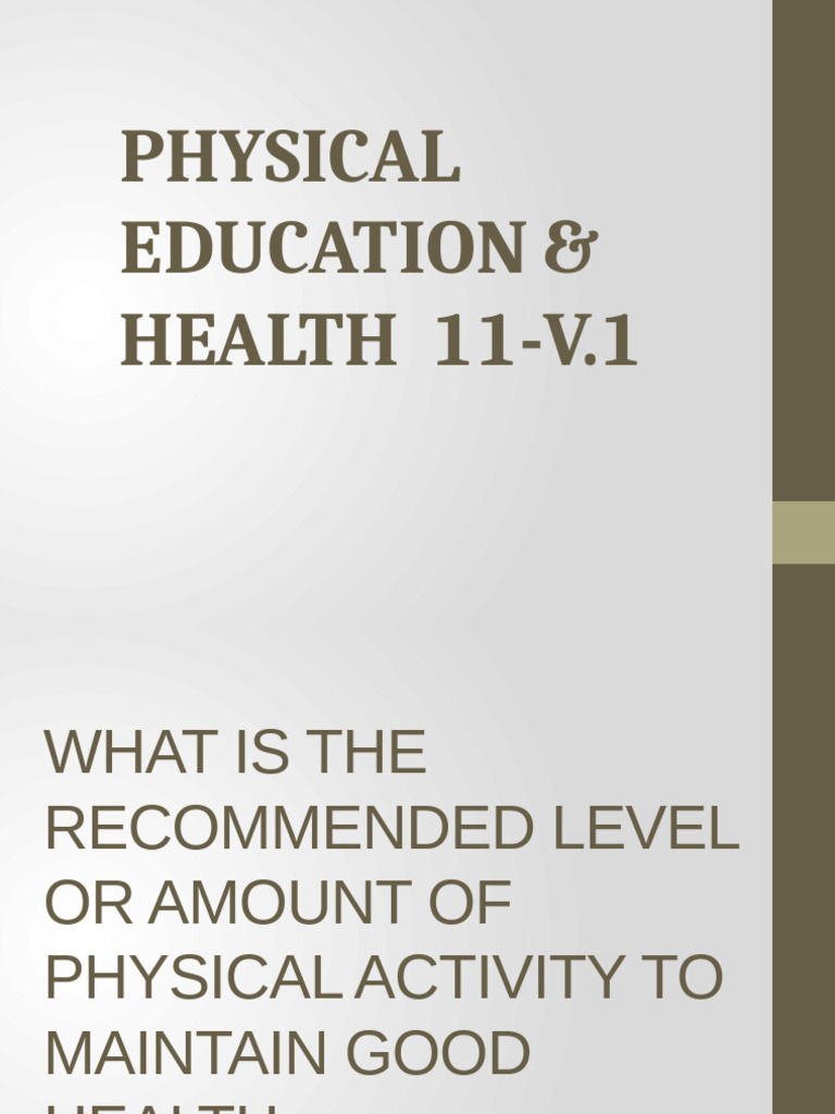 Physical Education Health | PDF | Physical Fitness | Physical Exercise