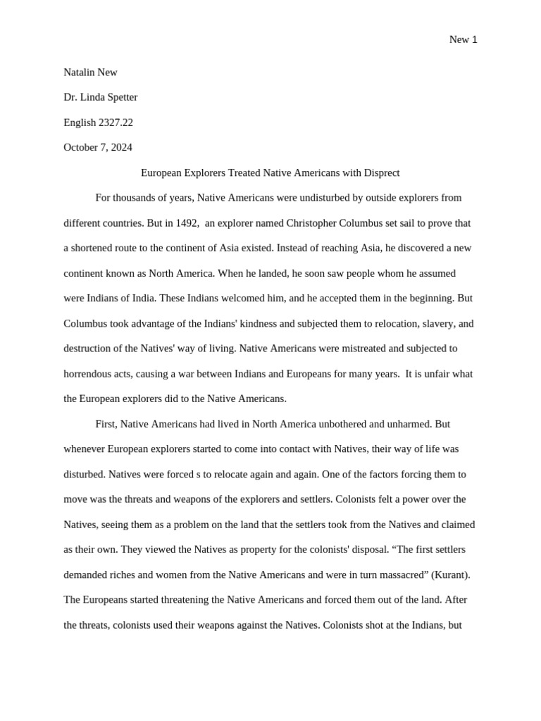 European Explorers' Impact on Native Americans | PDF | Native Americans ...