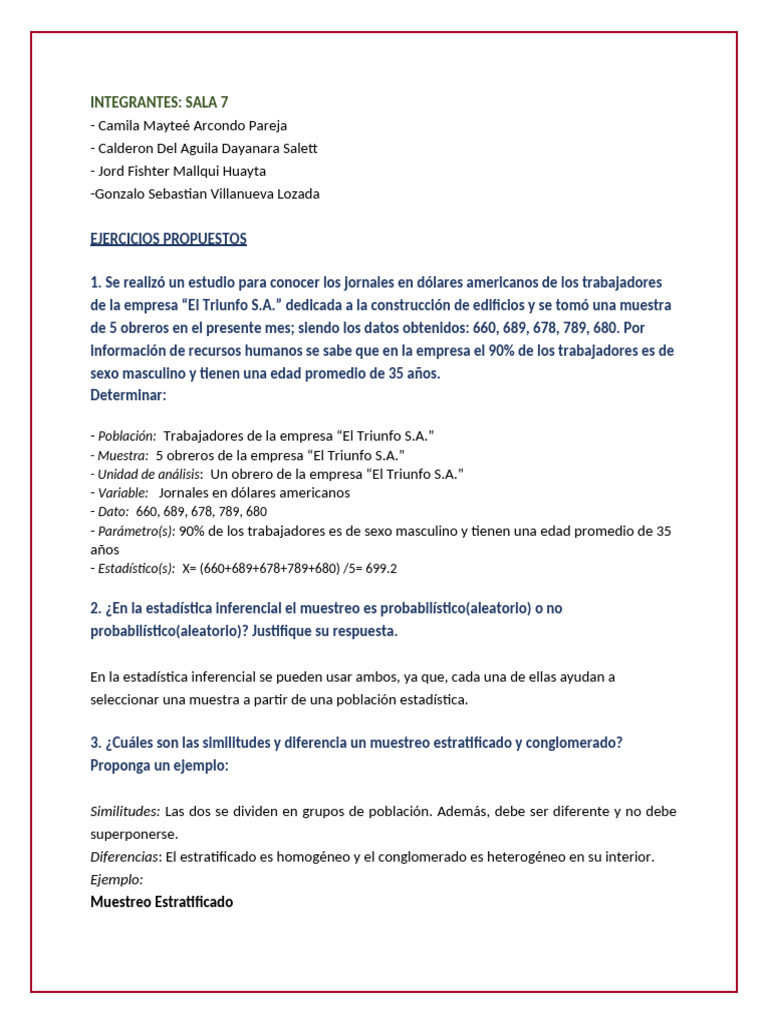 S09.s1 Actividad | PDF | Muestreo (Estadísticas) | Estadísticas