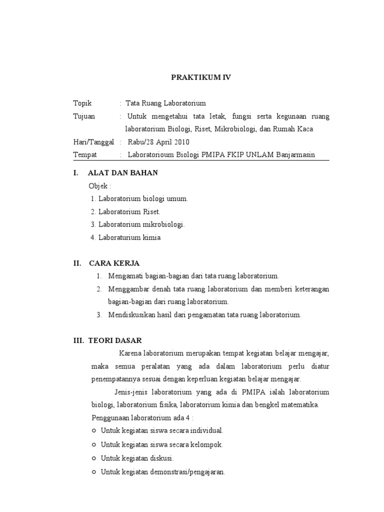 PRAKTIKUM IV (Penglab) | PDF