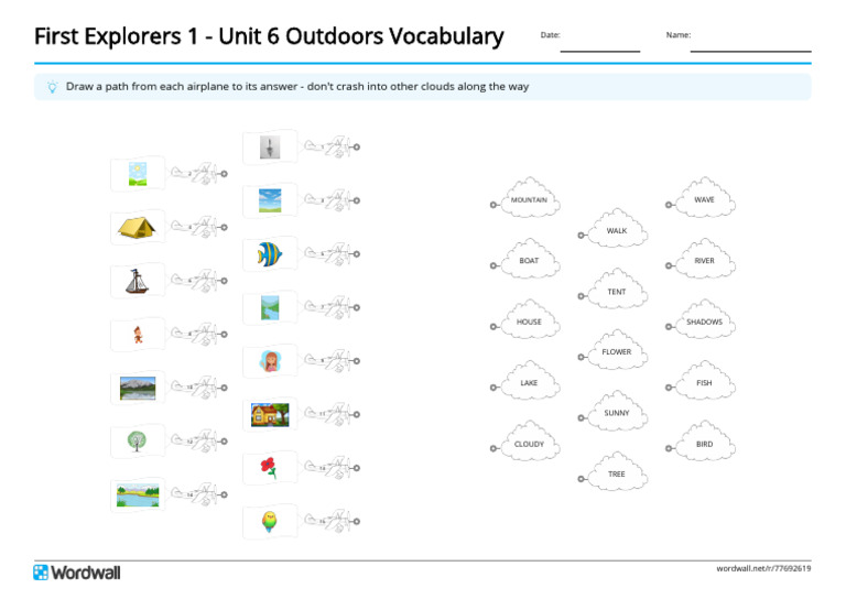 Outdoors Vocabulary for First Explorers | PDF
