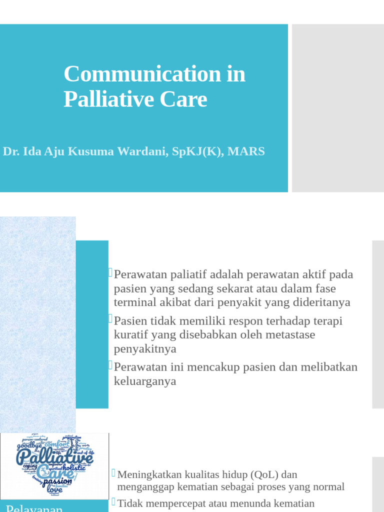 Communication in Palliative Care Edit | PDF