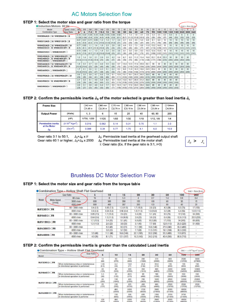Motor Selection | PDF