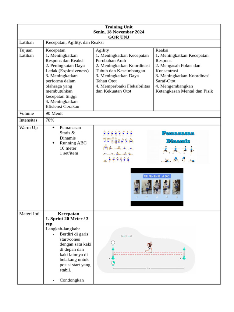 Latihan Kecepatan & Agility | PDF