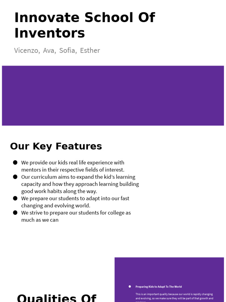 Innovate School of Inventors | PDF | Mentorship | Learning